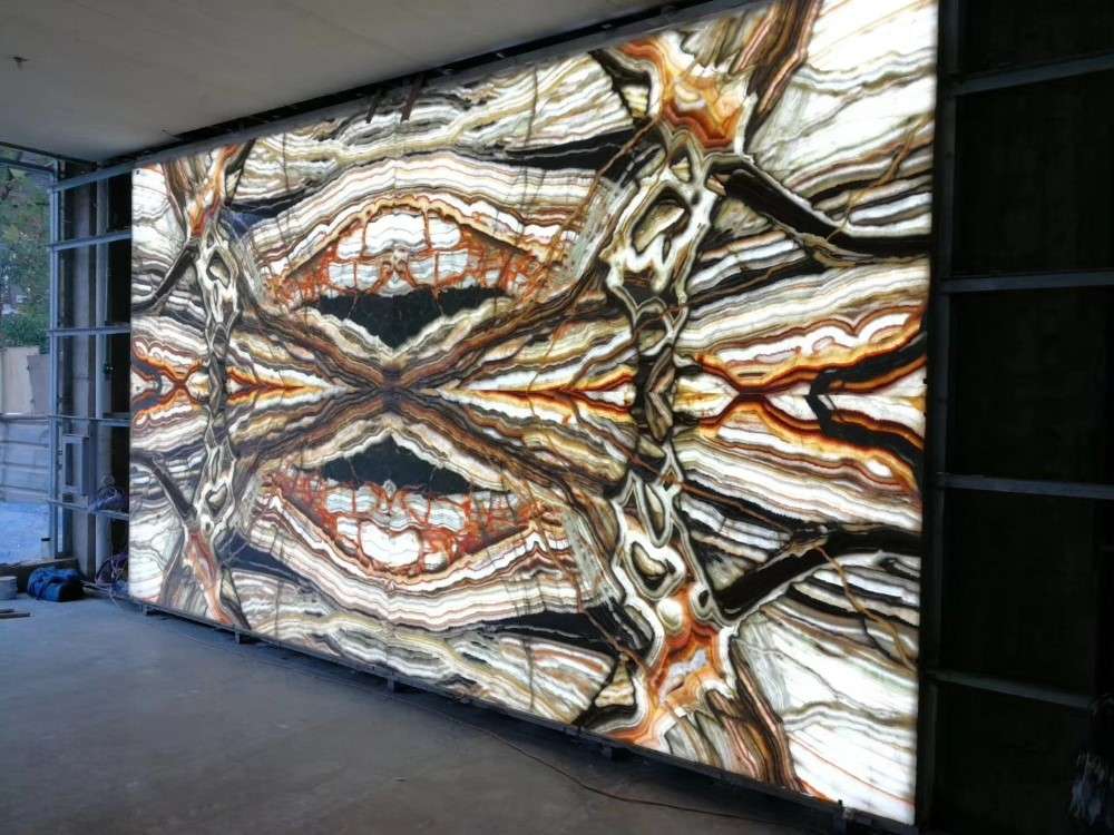 Golden Rainbow Onyx Slabs - Delivery Stone