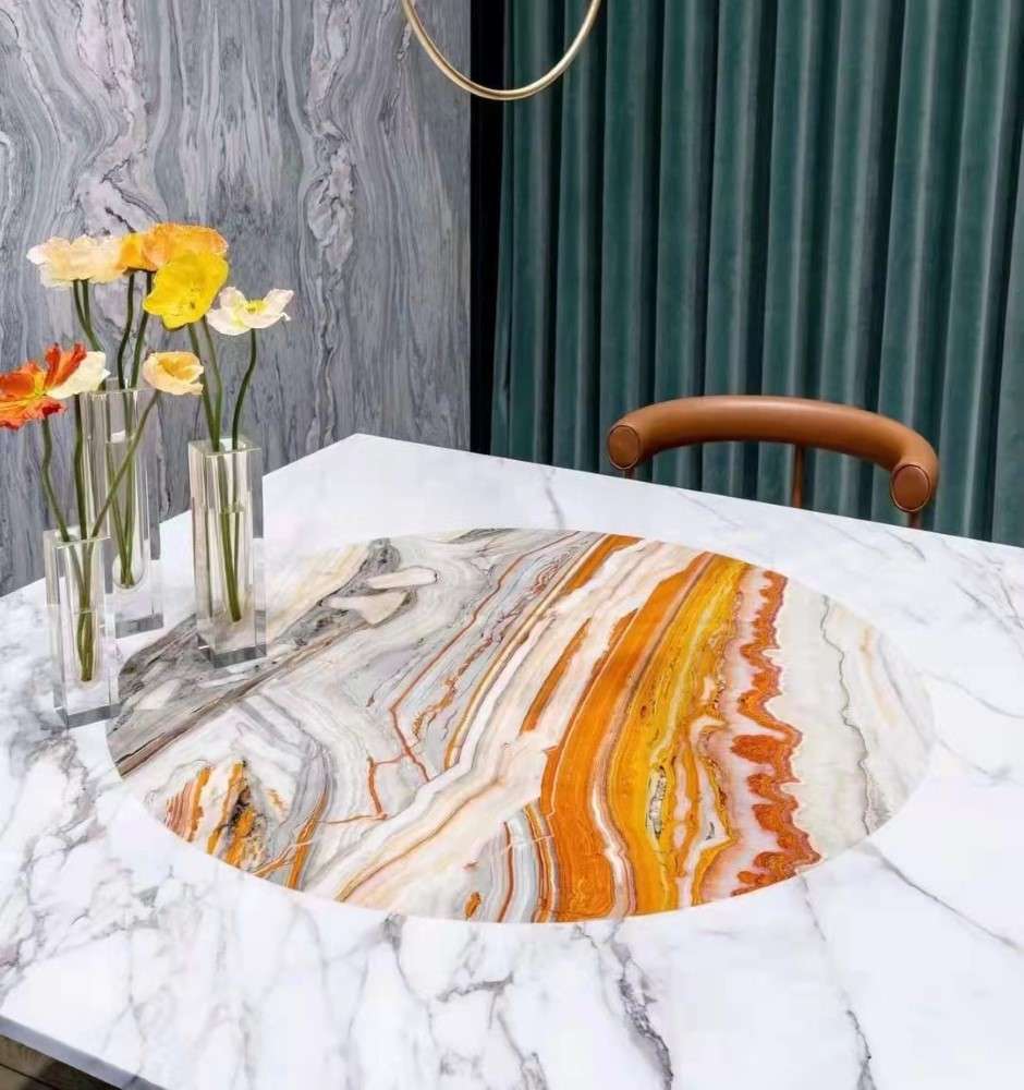 Golden Rainbow Onyx Slabs - Delivery Stone